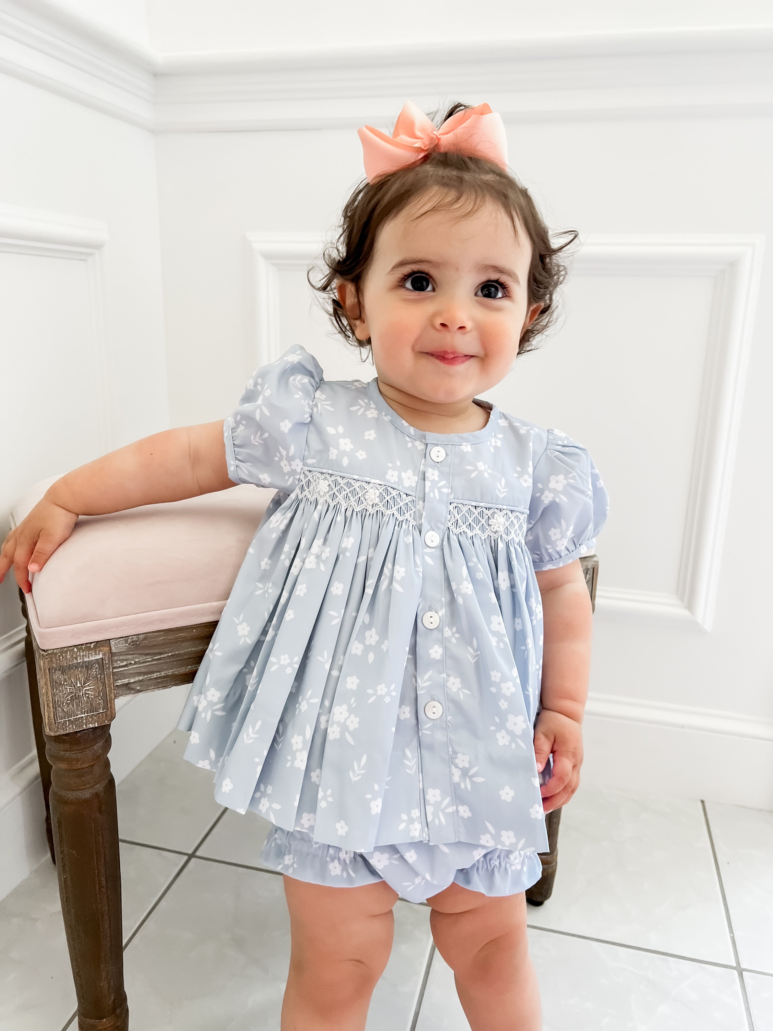 Nora White Floral Diaper Set Lillie And Lilah